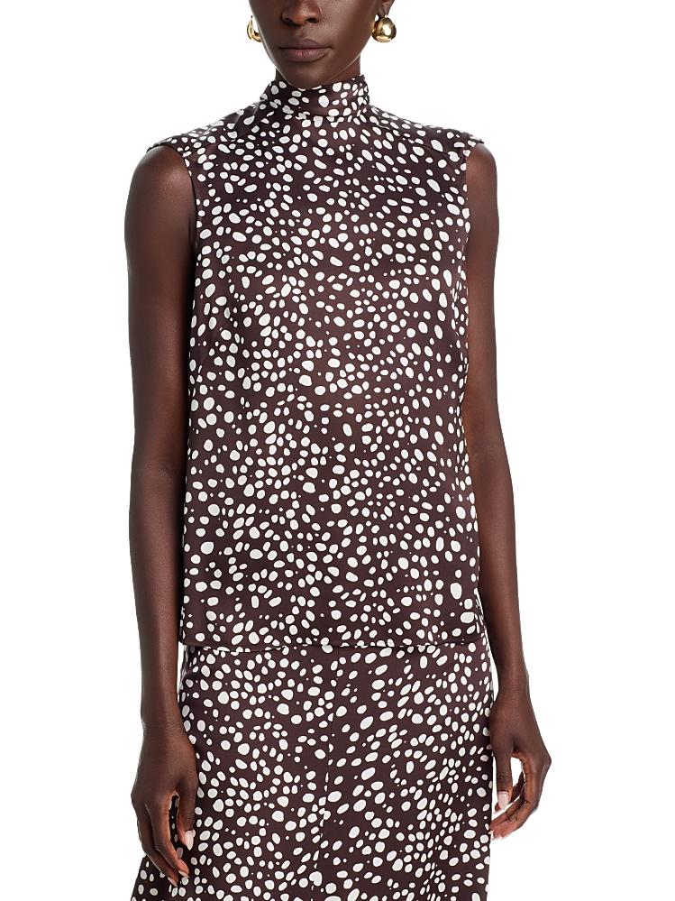 HUGO BOSS Hugo Boss Beseiti Tailored Viscose Blouse with Polka Dots